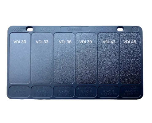 High-Quality VDI 3400 Texture Card - Fast Delivery 2-5 Days | Plastopia