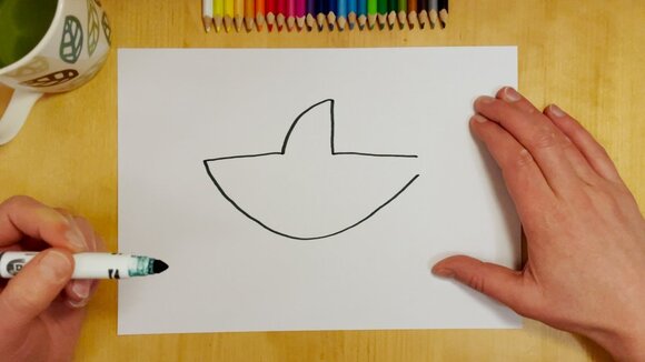 how to draw cartoon shark