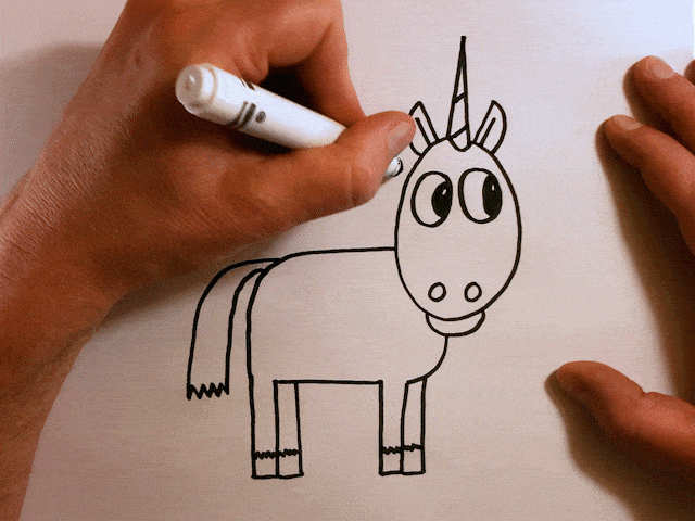 unicorn drawing simple