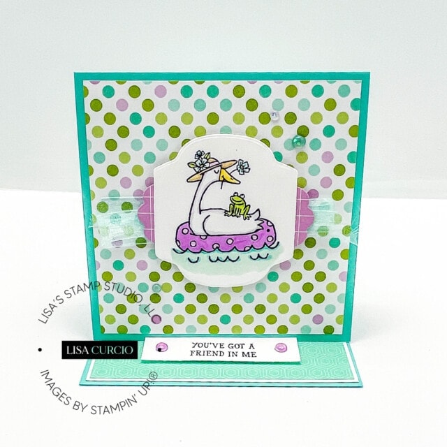 Make a Fun Fold Easel Tent Card for Friends - Lisa's Stamp Studio
