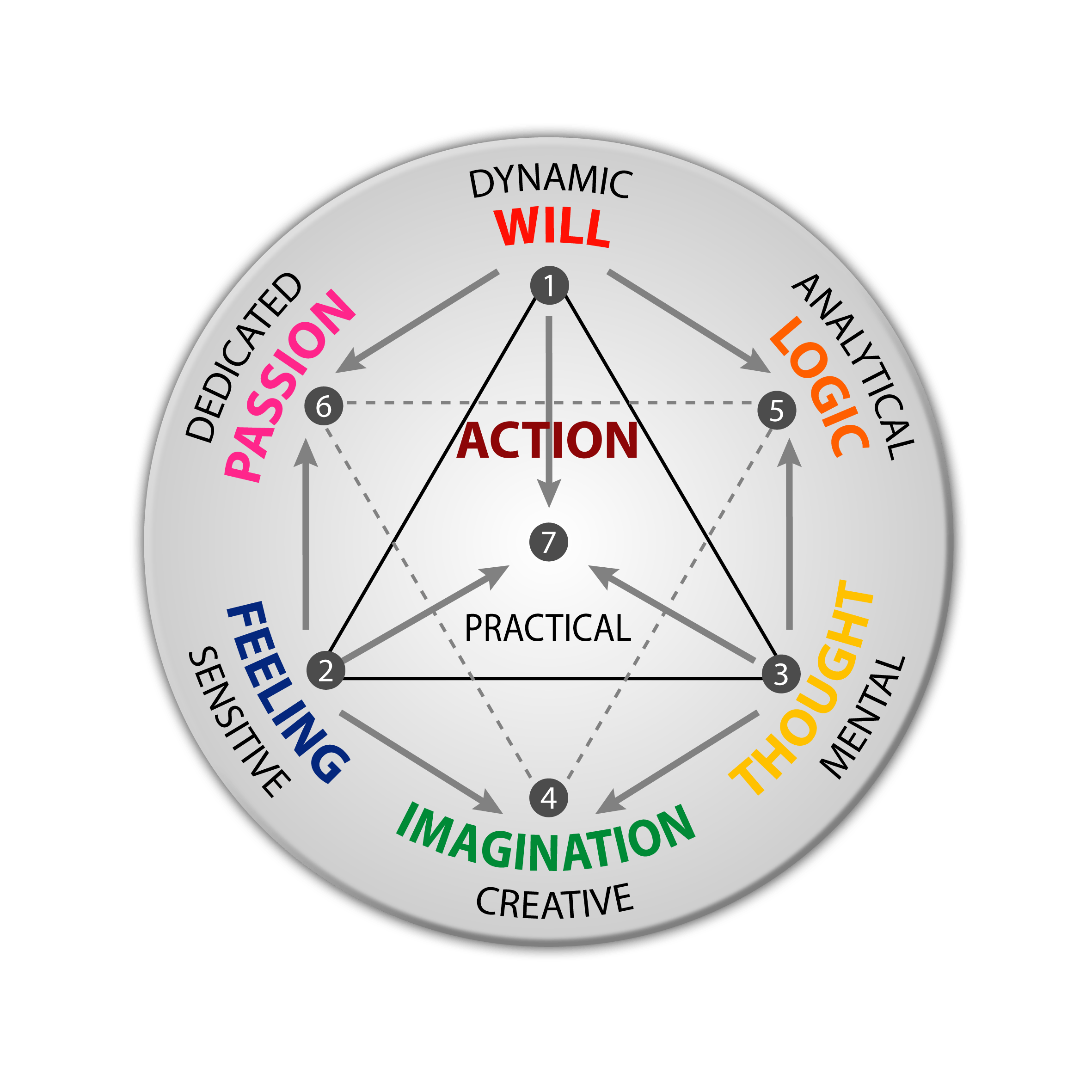 The Seven Psychological Functions and The Seven Types