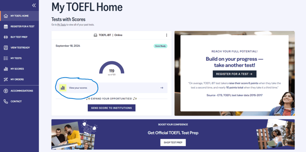 How to Download TOEFL Score Report (PDF) | Test Resources