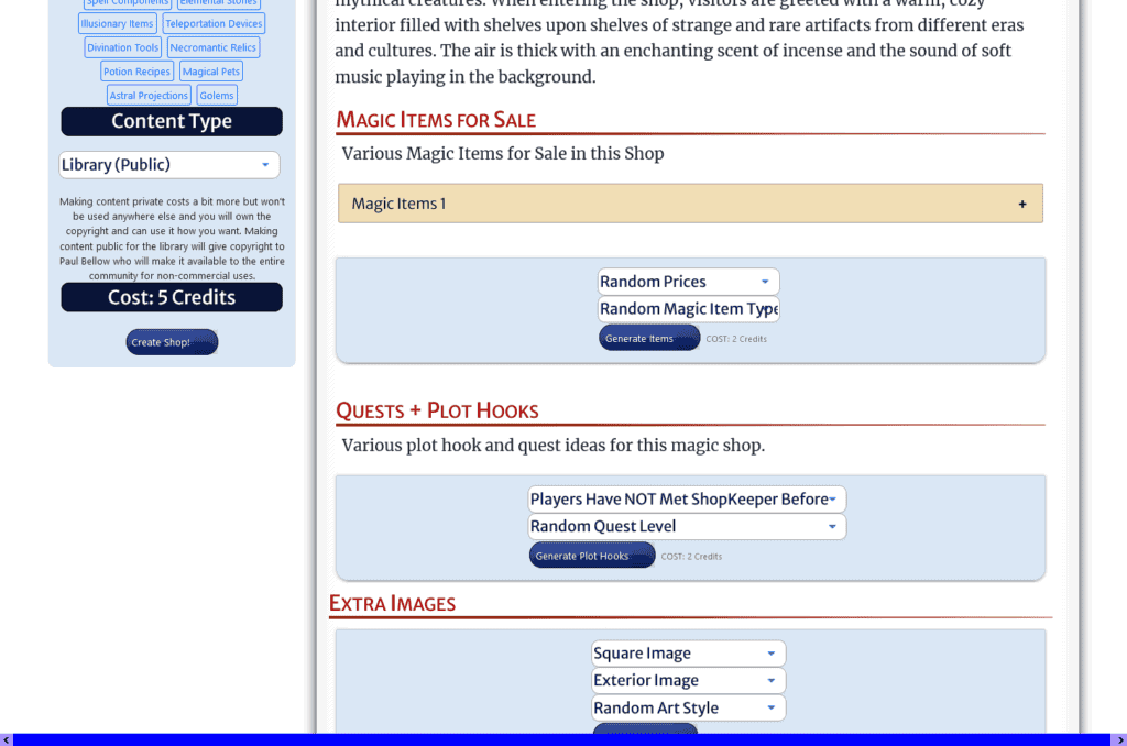DND Stories: How DALLE3 AI Buffs Magic Shop Item Generators - LitRPG Reads