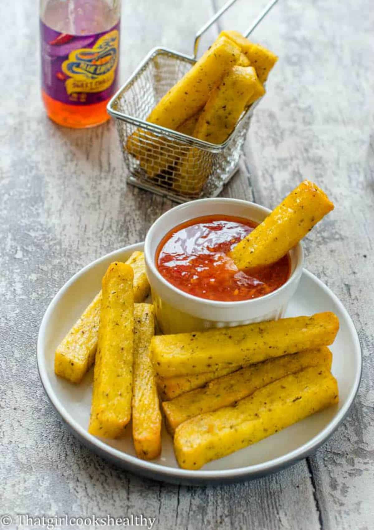 Funchi Fries (Dutch Caribbean)(Vegan + Gluten Free) - That Girl Cooks ...