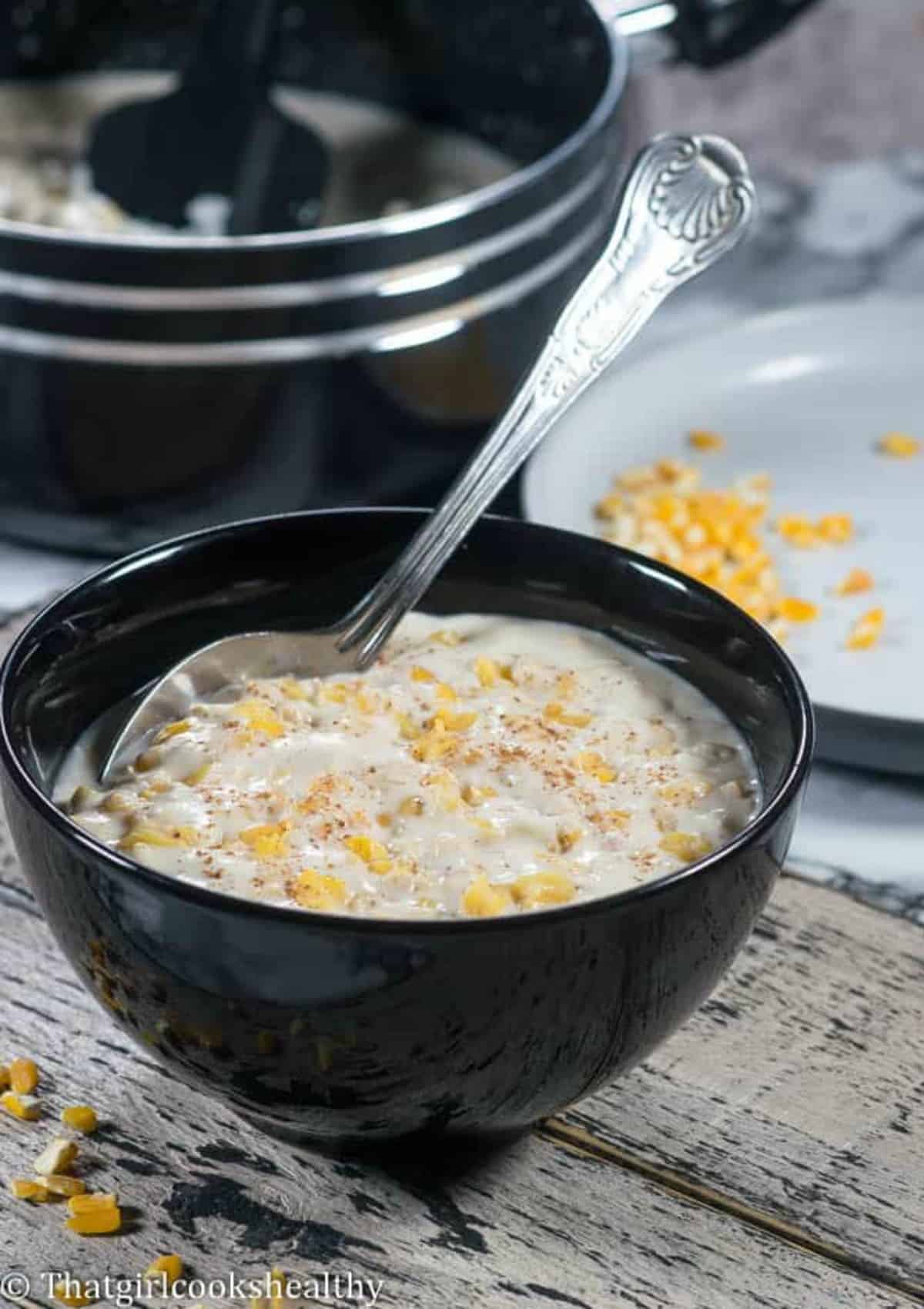 Hominy Corn Porridge (Vegan) - That Girl Cooks Healthy