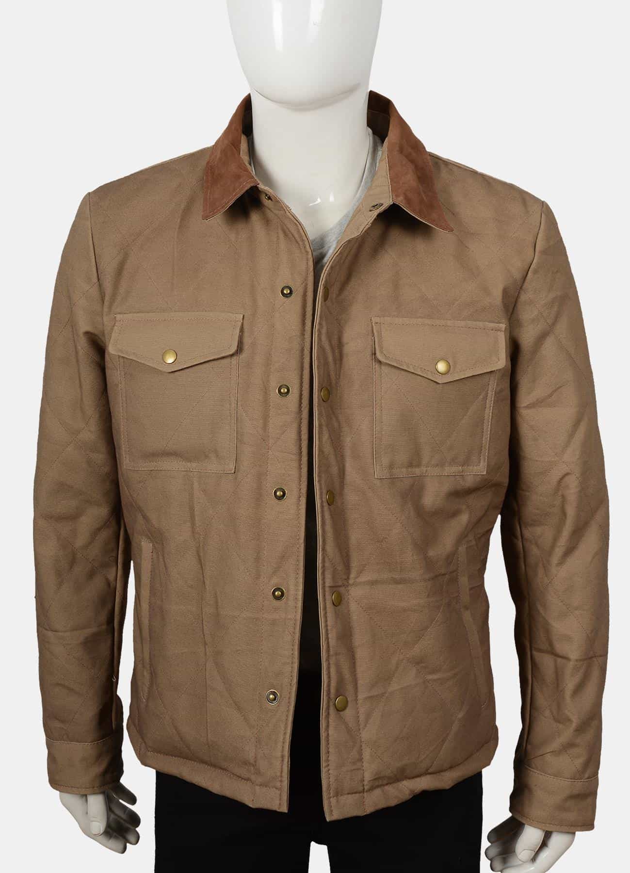 Josh Lucas Waxed Cotton Quilted Jacket | Yellowstone Jackets
