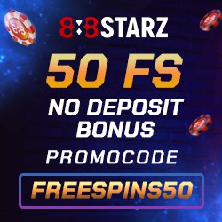 888STARZ Casino 50 free spins no deposit bonus code