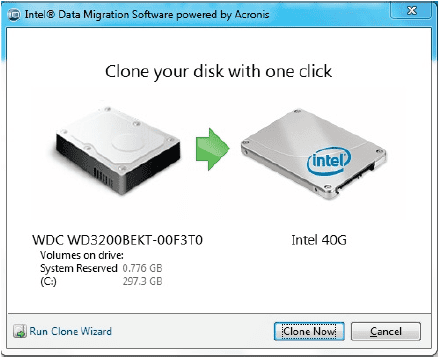 Migrate old hard disk to SSD with Intel data migration tool – Software for Enterprise