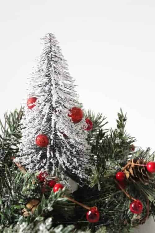 DIY Mini Christmas Tree Centerpiece