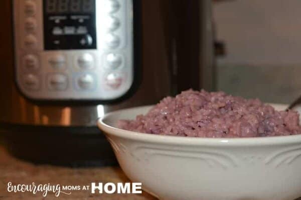 Purple Cabbage Risotto in the Instant Pot