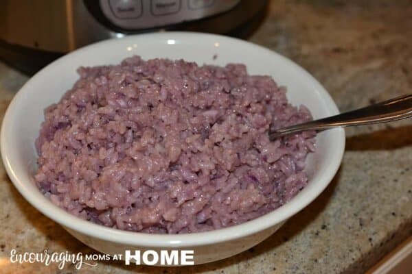 Purple Cabbage Risotto in the Instant Pot