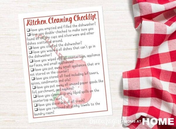 Free Printable Kitchen Cleaning Checklist in Three Style Choices