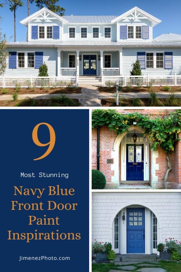 9 Most Stunning Navy Blue Front Door Paint Inspirations for Exterior ...