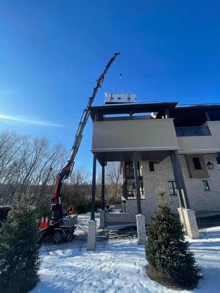 Craning Swim Spas - Braymore Crane