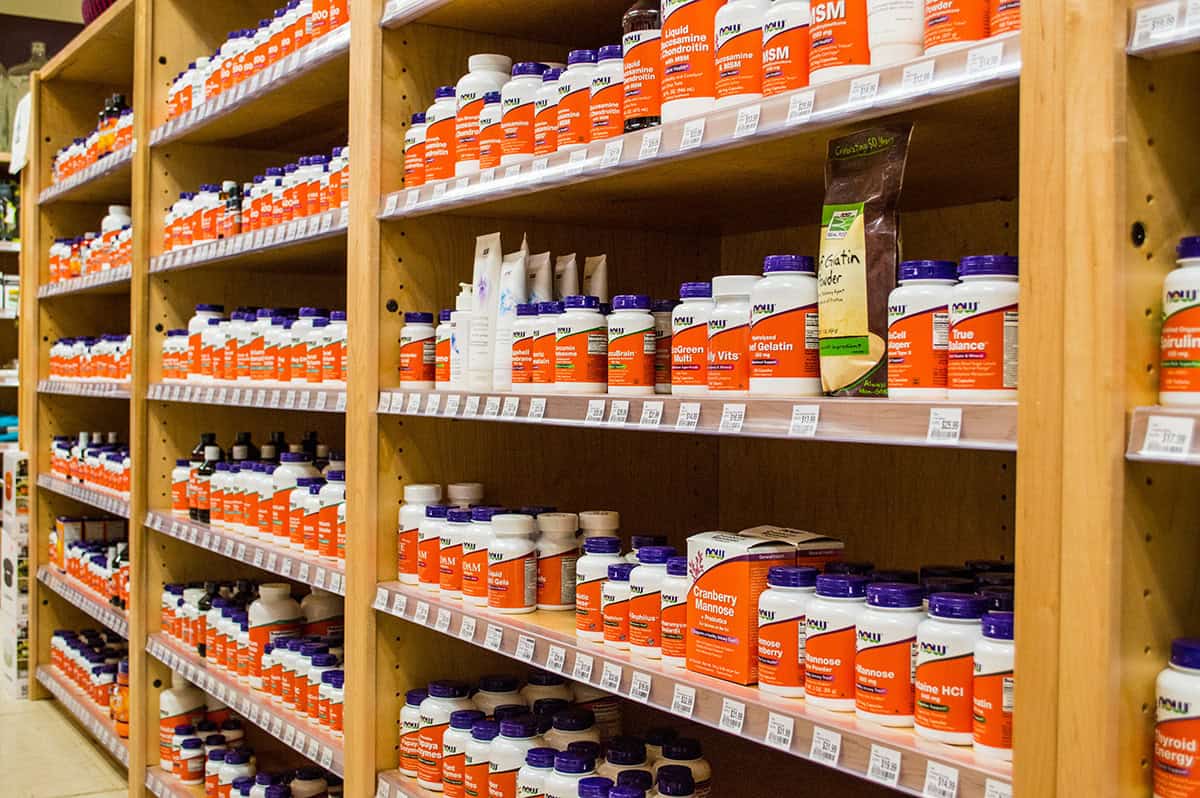 a natural grocery with organic foods