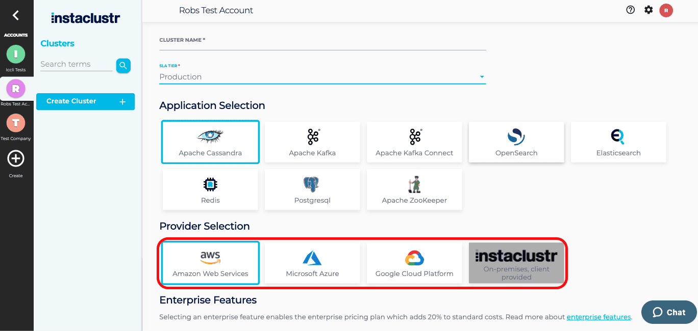 Creating an OpenSearch Cluster - Instaclustr