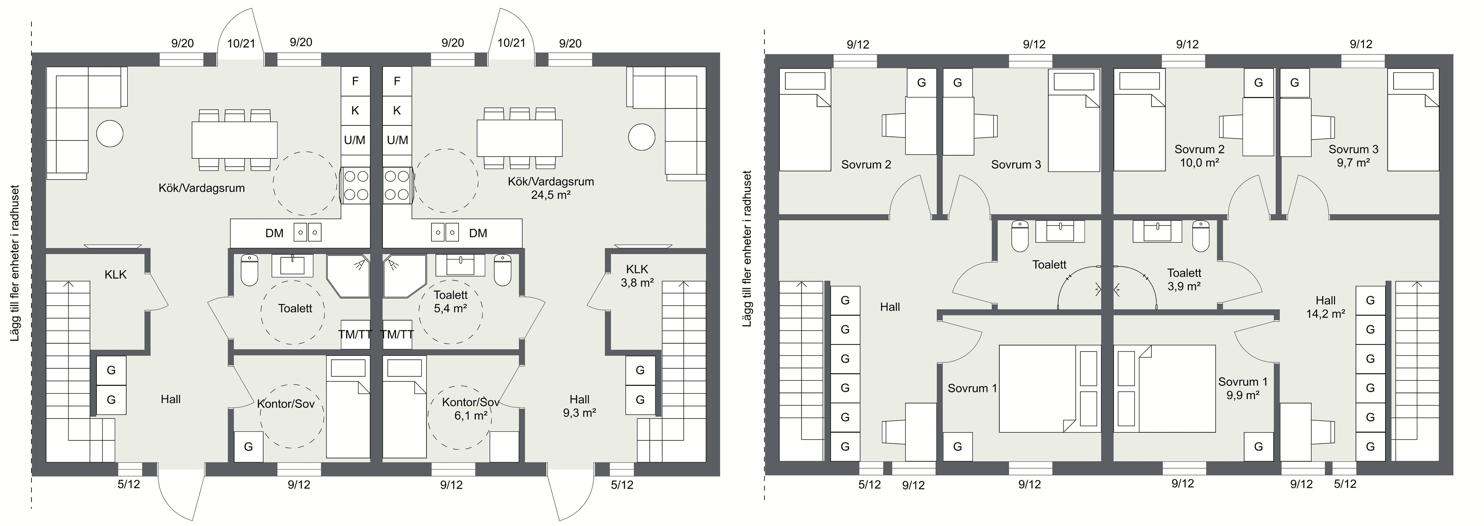 Rækkehus 2-plans – Mellby Home