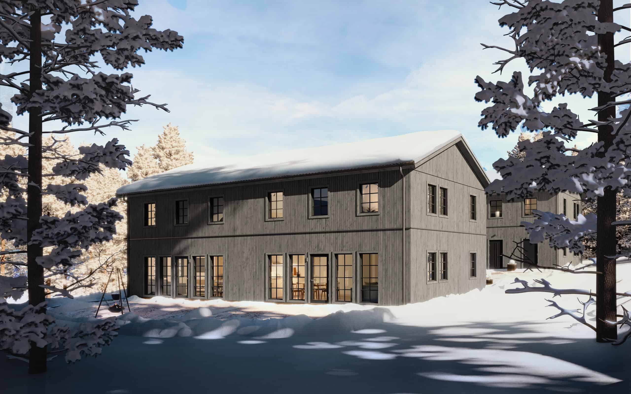 Parhus i fjällen med plats för 7-10 bäddar – Mellby Home