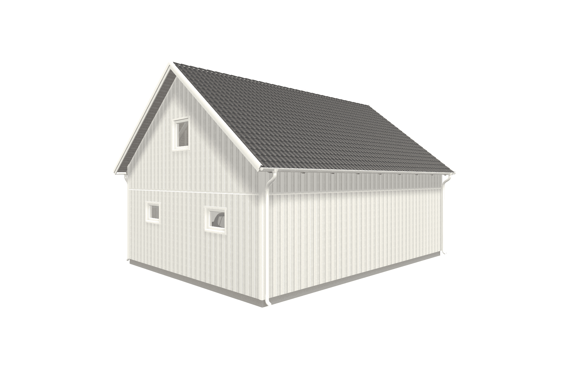 Garage med loft 18273 – Mellby Home