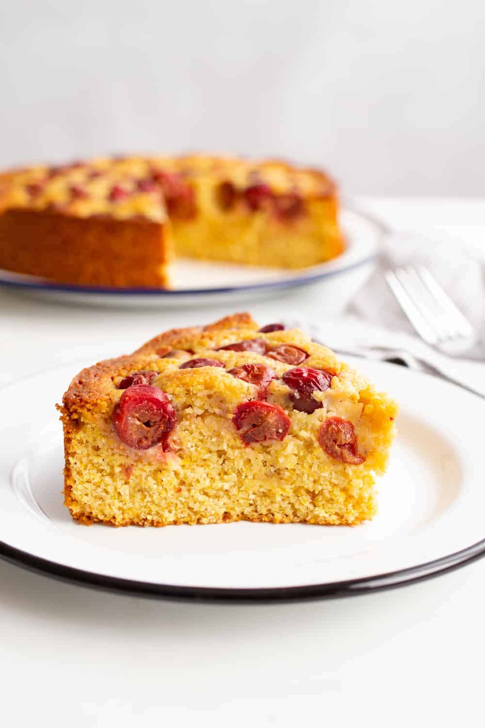 Sour Cherry Polenta Cake Recipe - Good Food Stories