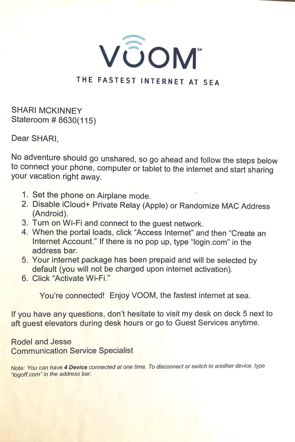 Have you ever been told by RC that you are not guaranteed Wi-Fi to work ...