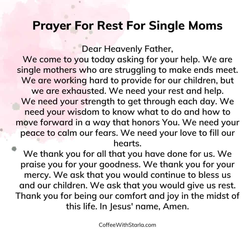 6 Life Changing Prayers For Single Moms - Coffee With Starla
