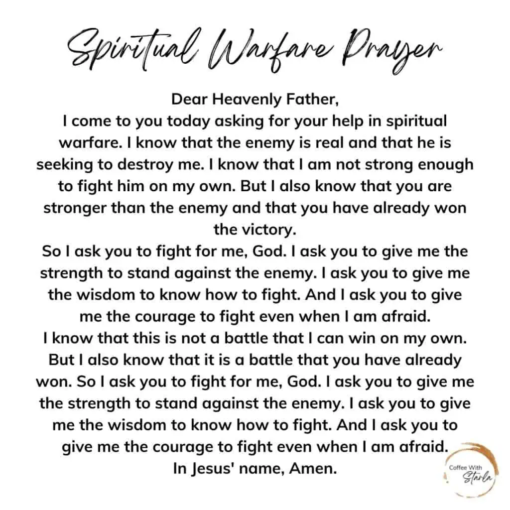 20 Warfare Prayer Points With Scriptures PDF - Coffee With Starla