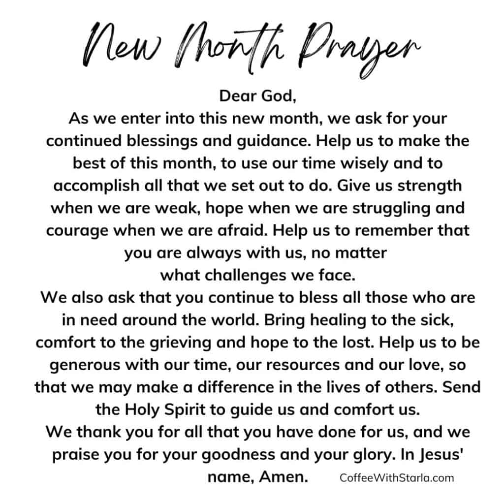 End Of Month Prayer: Plus Prayer Points - Coffee With Starla