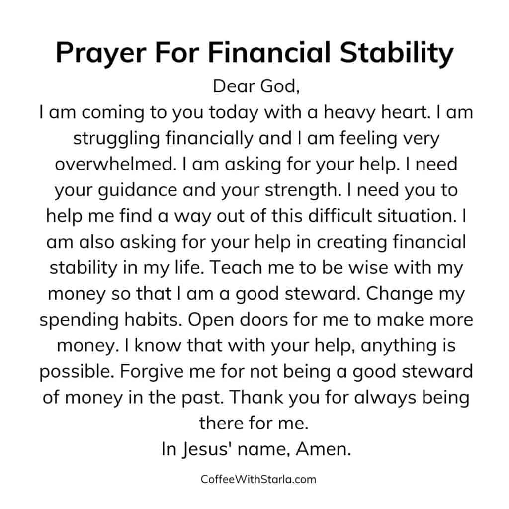 5 Miracle Prayers For Financial Breakthrough - Coffee With Starla
