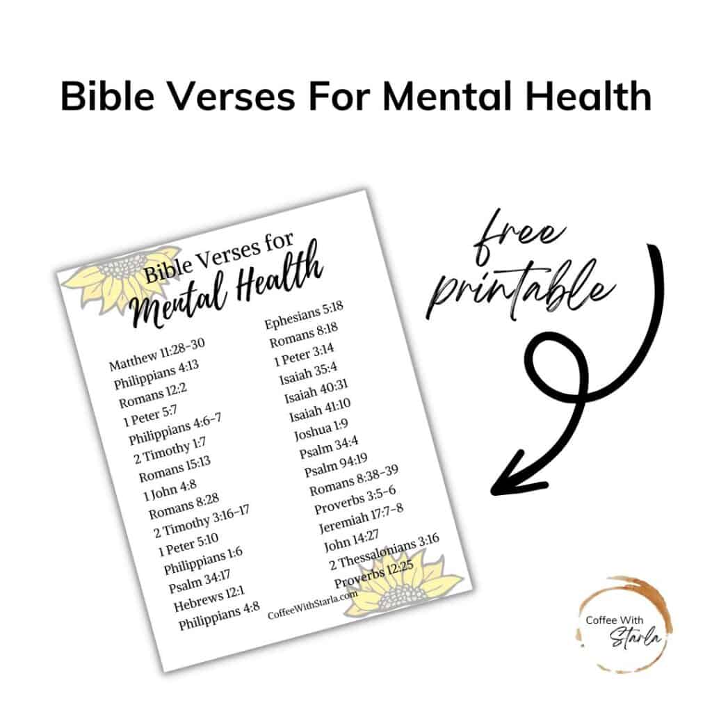 Bible Verses for Mental Health Healing - Coffee With Starla