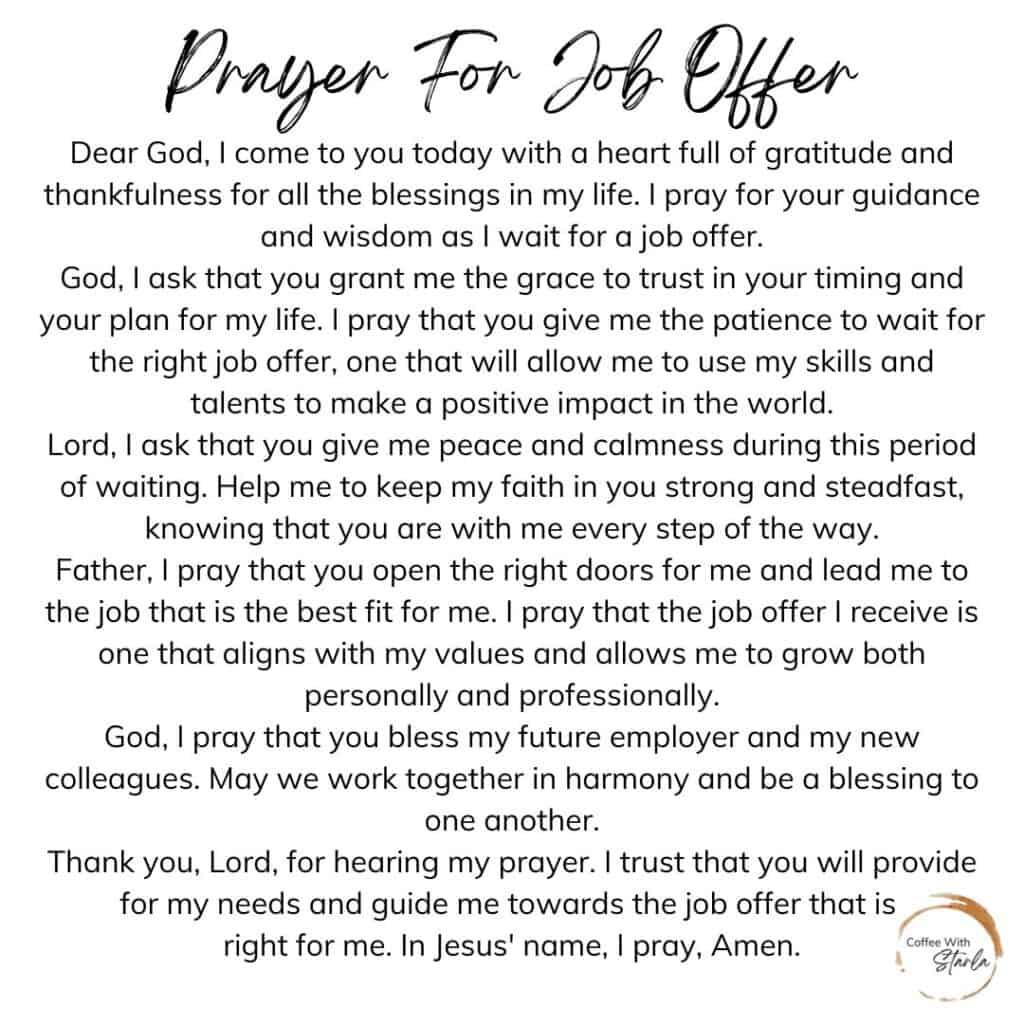 Trusting God For A Job: Verses & Prayer Points - Coffee With Starla