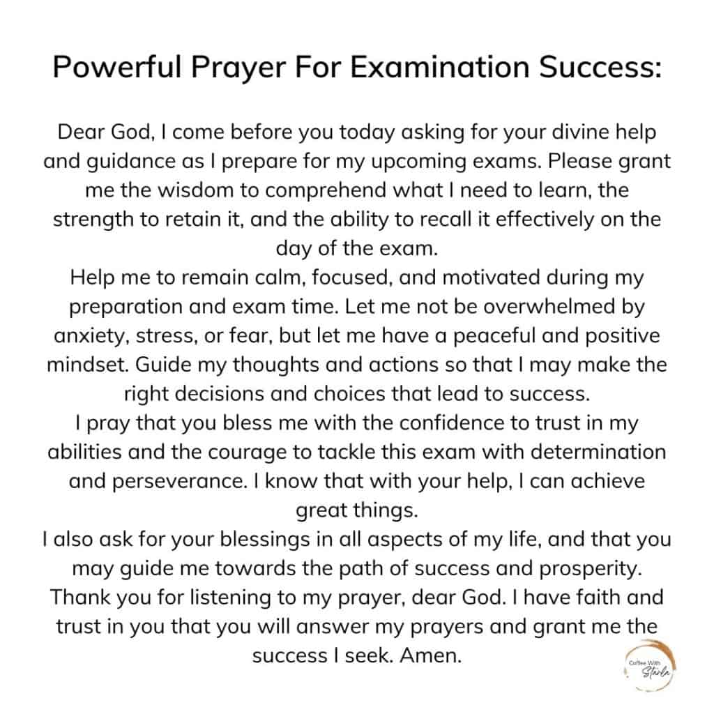 Exam Success Prayer + Prayer Points - Coffee With Starla