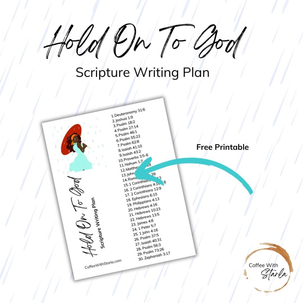 Holding On To God: 30 Bible Verses - Coffee With Starla