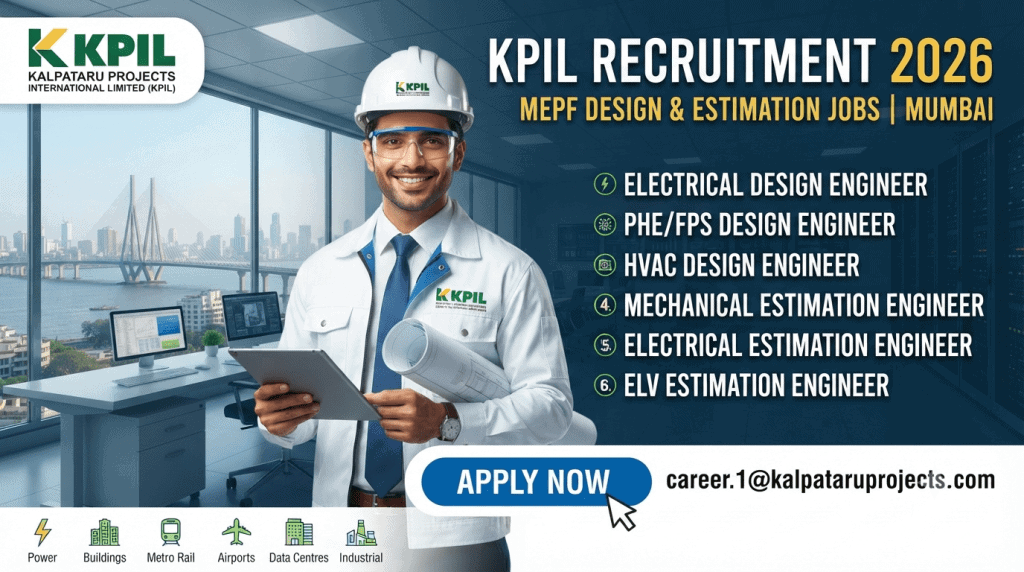 Kalpataru Projects International Recruitment 2026 – MEPF Design ...