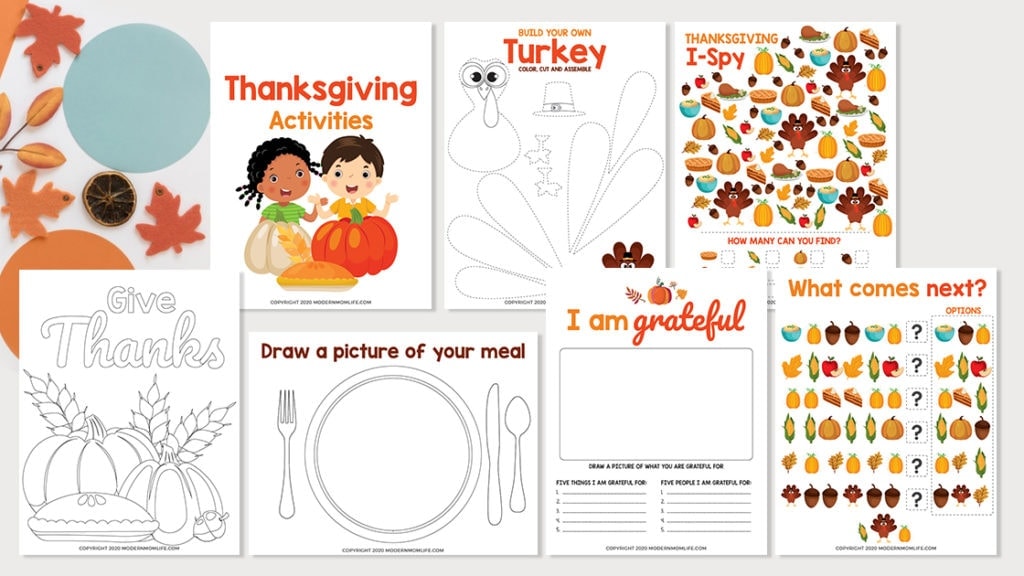 Free Thanksgiving Printable Worksheets For Kids