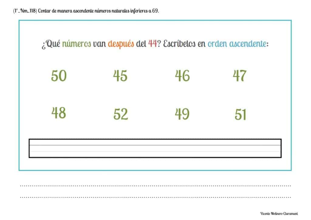 📚 Números del 60 al 70 📚 1º Educación Primaria