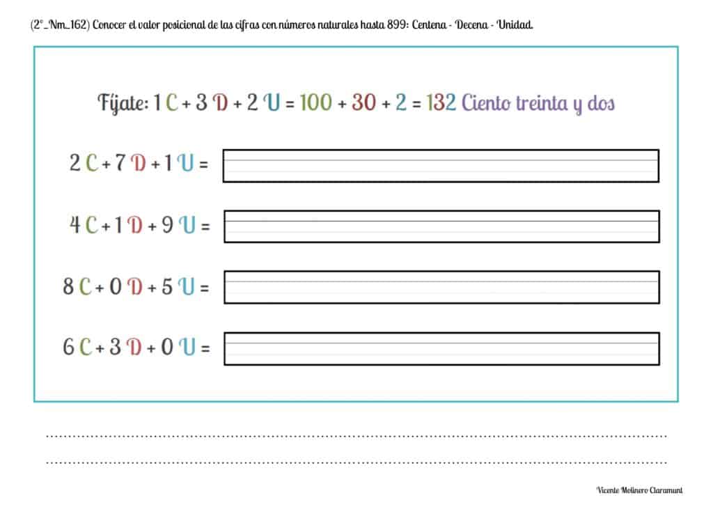 📚 Números del 800 al 900 📚 2º Educación Primaria
