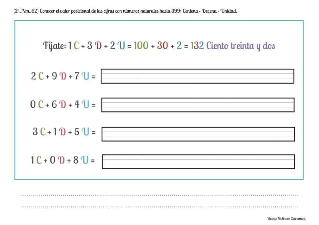 📚 Números del 300 al 400 📚 2º Educación Primaria