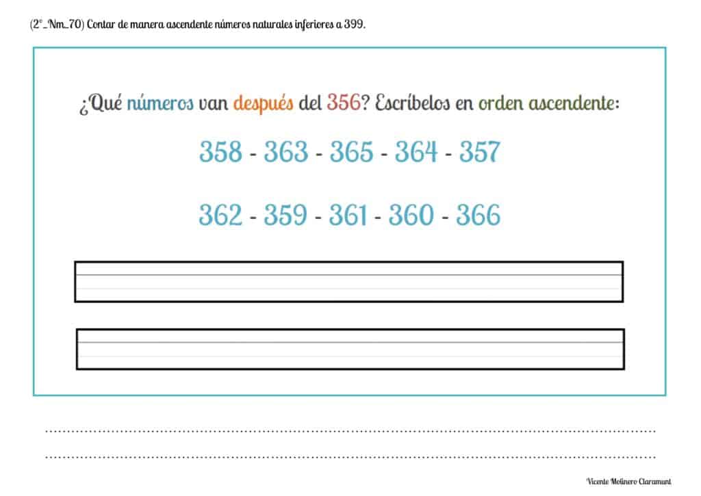 📚 Números del 300 al 400 📚 2º Educación Primaria