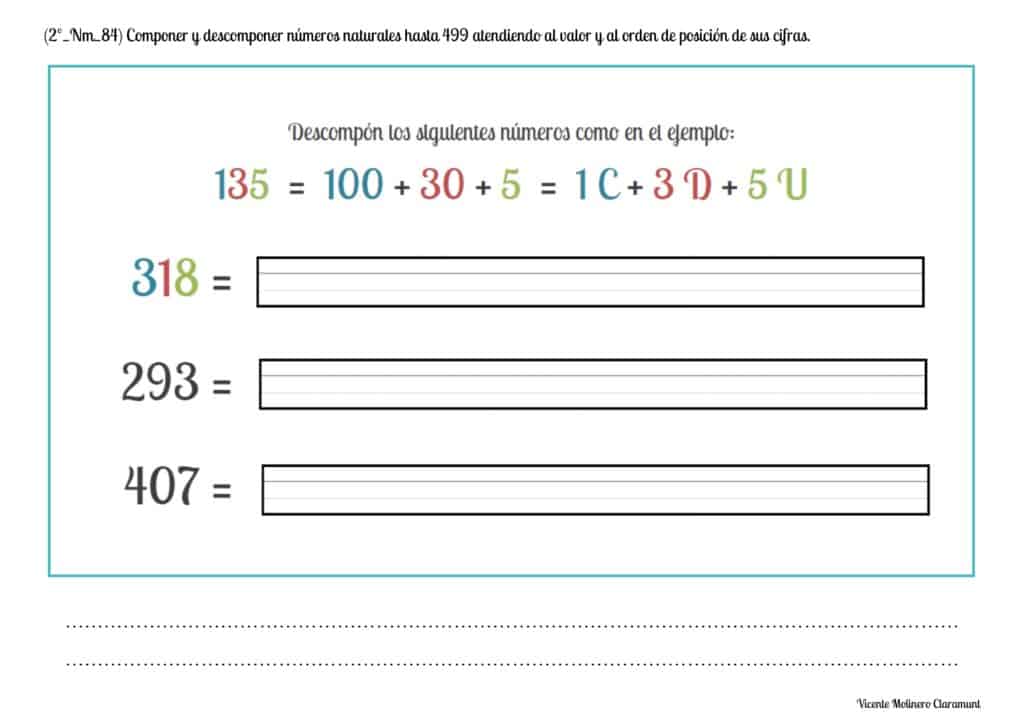 📚 Números del 400 al 500 📚 2º Educación Primaria