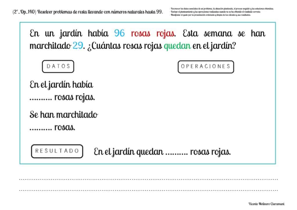 📚 Restar del 0 al 100 📚 2º Educación Primaria