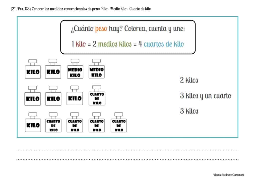 📚 Unidades de Masa y Peso 📚 2º Educación Primaria