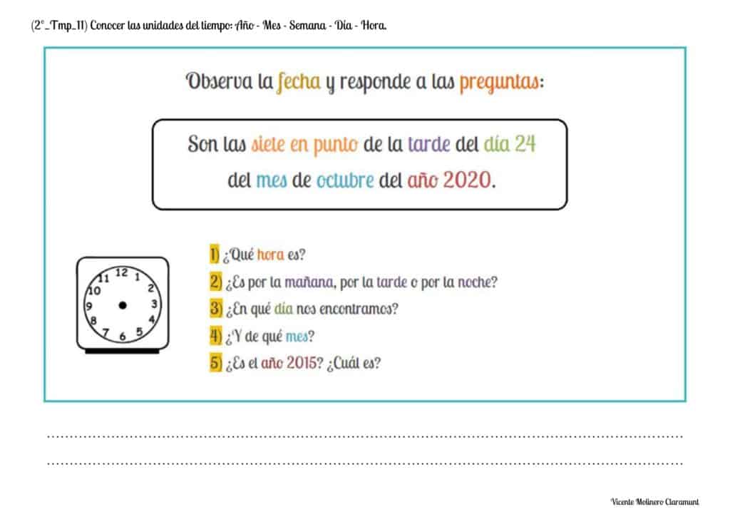 📚 Unidades de Tiempo 📚 2º Educación Primaria