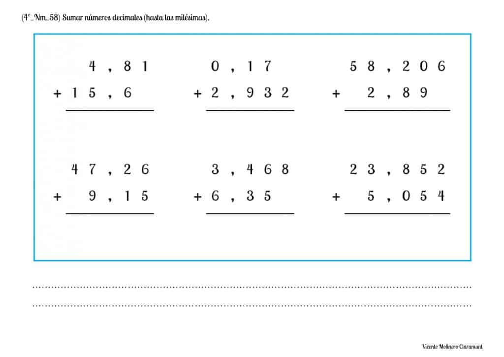 🔢 Operaciones Combinadas con Decimales 🔢 PDF