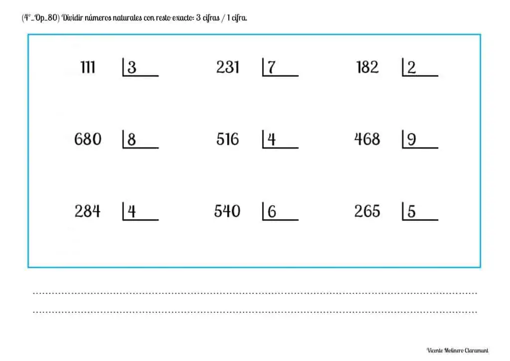 🔢 Aplicar la Prueba de la División 🔢 Ejercicios PDF