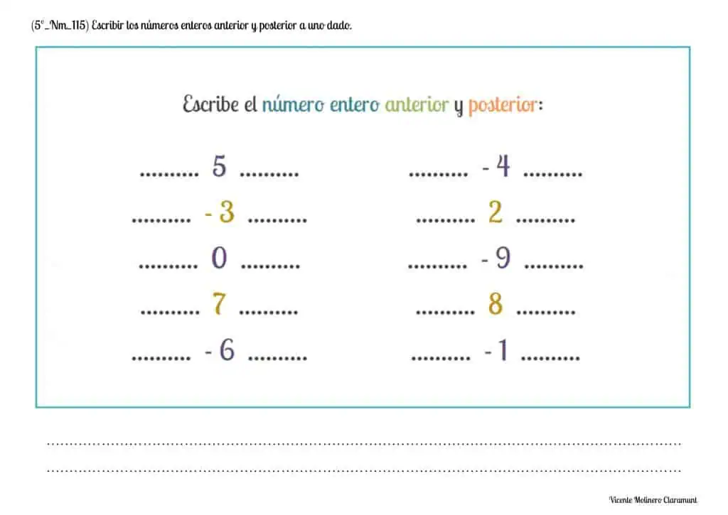 📚 Números Enteros 📚 5º Educación Primaria