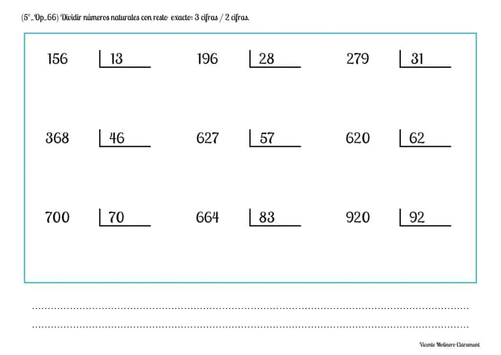 📚 Dividir por 2 Cifras 📚 6º Educación Primaria