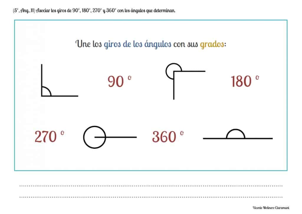 💙 ÁNGULOS 💙 Quinto Educación Primaria (10 años)