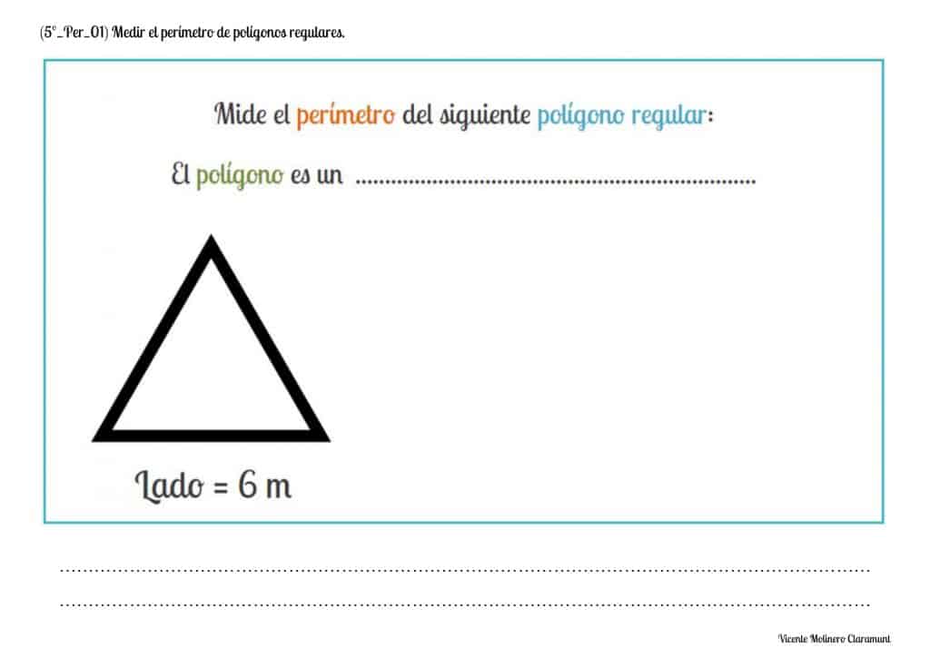 📚 Perímetro de Polígonos 📚 6º Educación Primaria