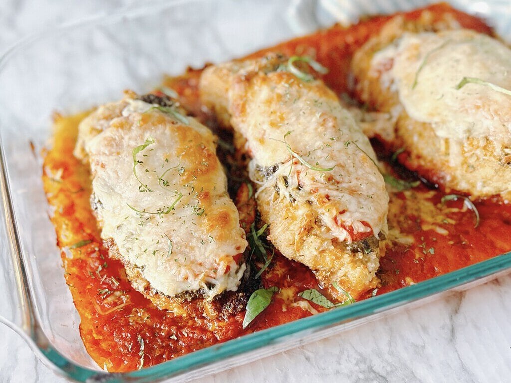 Easy Pesto Chicken Parmesan (Ready in Under and Hour!)